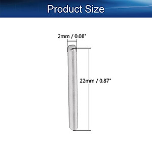 Bettomshin 100Pcs 0.08" x 0.87" (DxH) 304 Stainless Steel Dowel Pin Cylindrical Dowel Pins 2x22mm Shelf Pegs for Metal Devices Furniture Installation Wood Bunk Bed Support Shelves Silver Tone