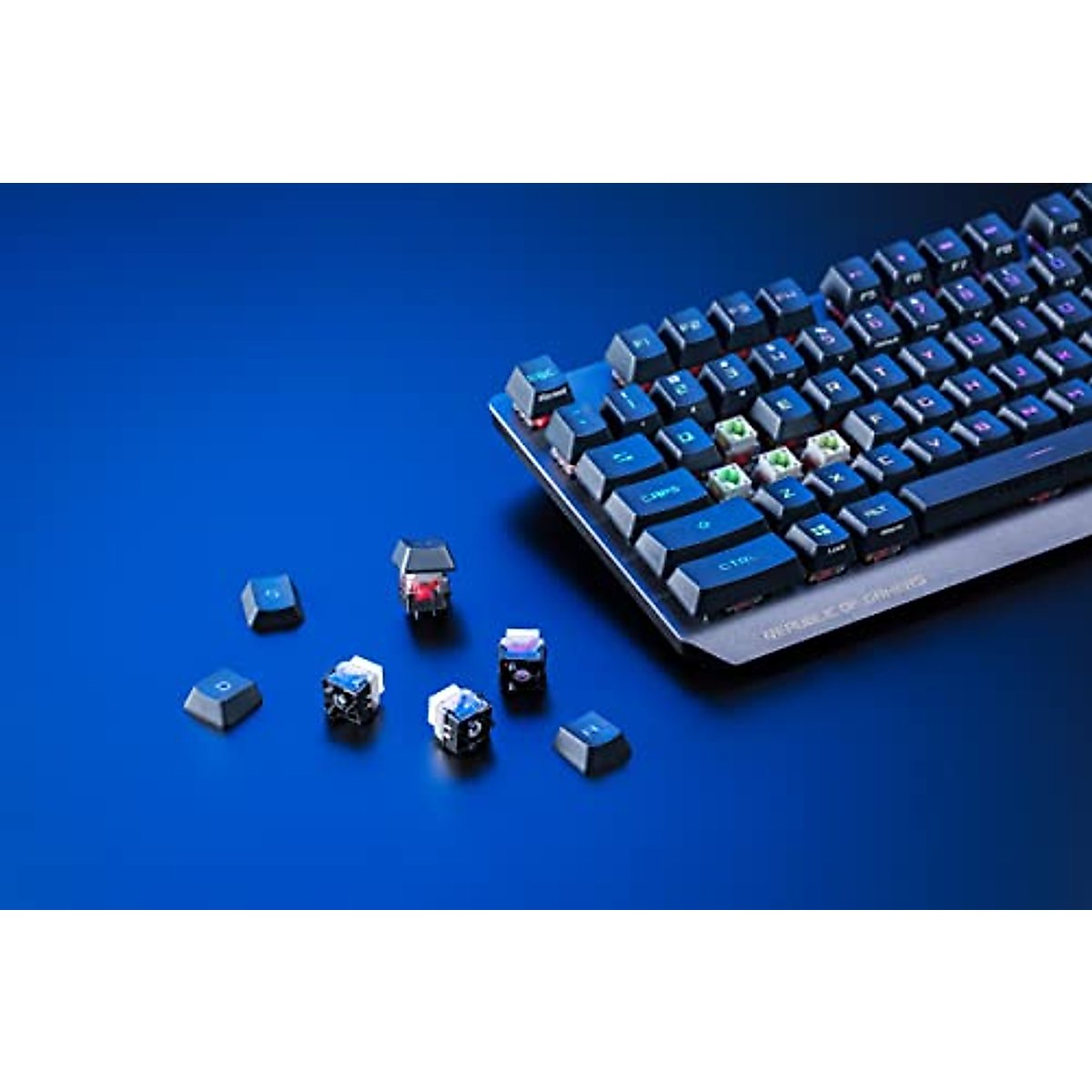 ASUS ROG Strix Scope RX TKL Wireless Deluxe - 80% Gaming Keyboard, Tri-Mode Connectivity (2.4GHz RF, Bluetooth, Wired), ROG RX Red Optical Mechanical Switches, PBT Keycaps, RGB, Wrist Rest, Black
