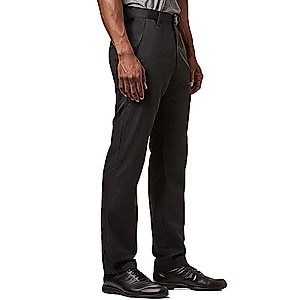 GBOY STUDIO Men's Elastic Waist Casual Pants Relaxed Fit Stretch Chinos Pants Business Casual Pants for Men(Black,34W×32L)