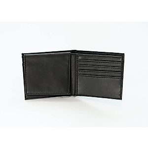 Rico Industries NFL Houston Texans Premium Laser Engraved Vegan Black Leather Bill-fold Wallet - Slim yet Sturdy Design - Perfect to Show Your Team Pride or Gift