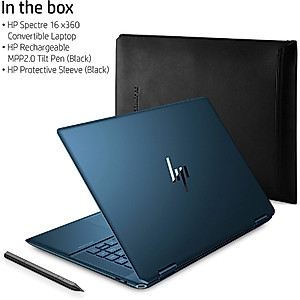 HP 2022 Spectre 2-in-1 Laptop 16" 3K+ IPS Touchscreen Intel EVO Platform 12th Core i7-12700H Iris Xe Graphics 16GB DDR4, 2TB SSD, Wi-Fi 6E Thunderbolt 4 Backlit KB, FP and Pen, Windows 11 Pro