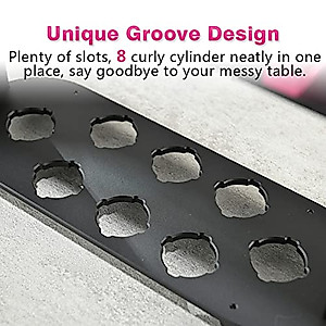 Aluminum Alloy Countertop Bracket Organizer Stand Storage Holder for Air Blower Styler Storage Rack for Hair Curling Iron Wand Barrels Brushes Diffuser Nozzles for Home Bedroom Bathroom (Gold)