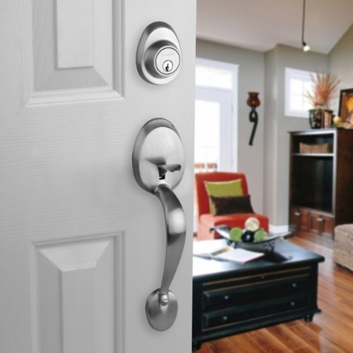 Dynasty Hardware COL-MON-100-US15-LH Colorado Front Door Handleset, Satin Nickel, with Monterey Lever, Left Hand