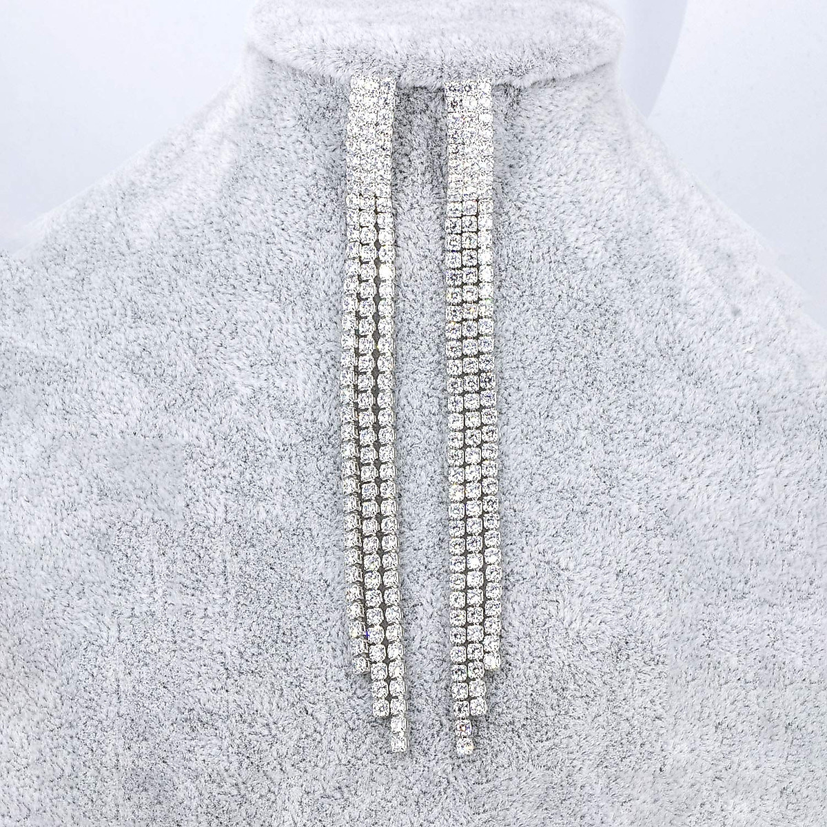 YOQUCOL Boho Tassel Chandelier Earrings Cubic Zirconia Crystal Long Drop Dangle Chain Bohemian Earrings for Women