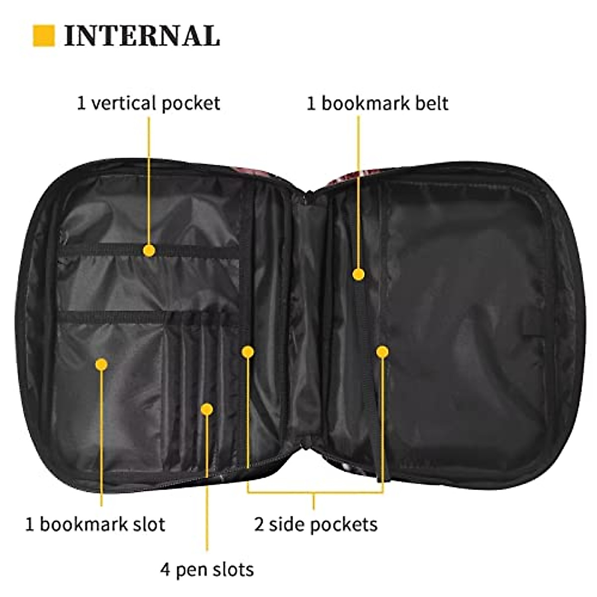 chaqlin Asethetic Bible Covers Carrying Bible Case Butterfly Print Bible Carrier Tote Handbags Bible Book Protective Multi-Pocket