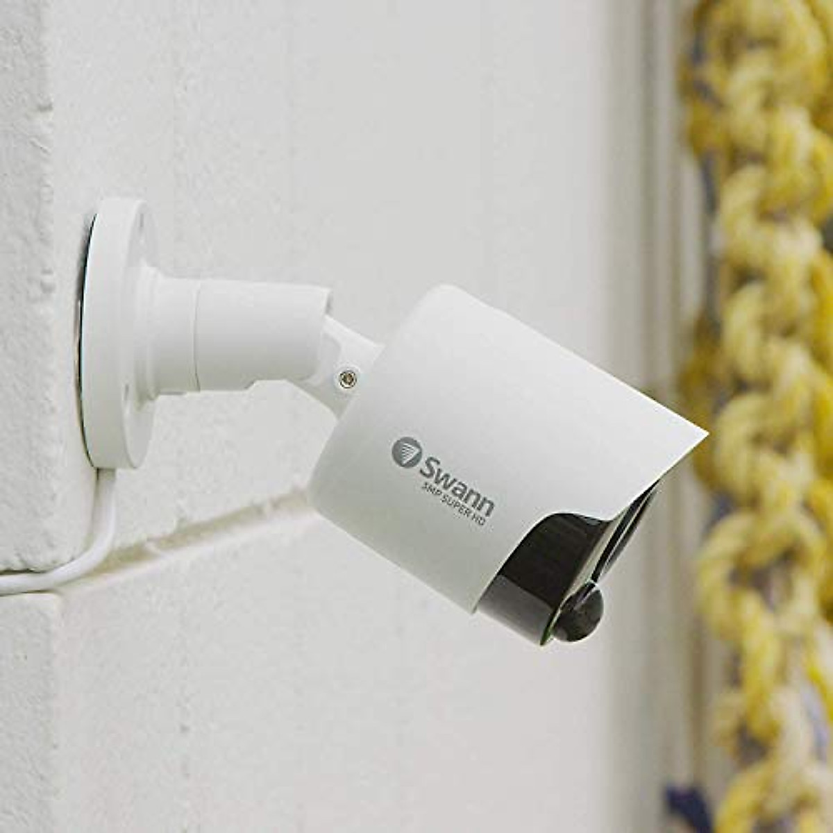 Swann Wired PIR Bullet Security Camera, 5MP Super HD Surveillance Cam with Infrared Night Vision, Thermal, Heat & Motion Sensing, Add to DVR with BNC, SWPRO-5MPMSB