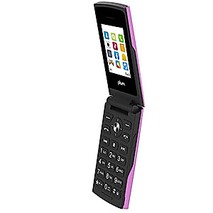 Plum Flipper 4G Volte Unlocked Flip Phone 2022 Model ATT Tmobile Speed Talk - Pink