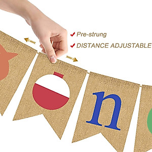 Fishing Theme ONE Highchair Banner Boy Girl 1st Birthday Party Jute Burlap High Chair Garland Decoration