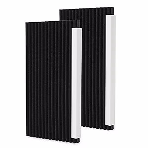 HOXHA Air Conditioner Foam Insulation Window Kit 2 Pack, AC Side Panels Kits, Air Conditioner Accessories Seal, 17 inch×9 inch ×7/8 inch (Black)