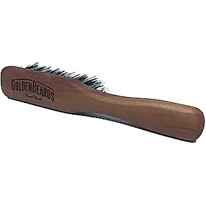 Golden Beards Vegan Beard Brush - Beard Brush Natural Vegetal Bristles - Tampico Bristles made in Germany