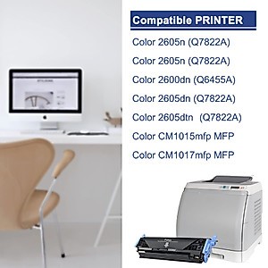 1 Pack 124A Q6000A Black Toner Cartridge Compatible Q6000A Replacement for HP 124A Q6000A for HP Color 1600 2600n 2605dn 2605dtn MFP CM1015mfp CM1017mfp Printer