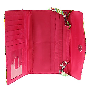 Vera Bradley Crossbody/Shoulder Strap Wallet Handbag/Clutch in Tutti Frutti