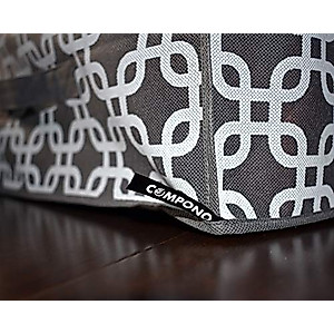 COMPONO 2 Pack Under Bed Storage Containers for Under The Bed Storage with Large Clear Window Carry Handles. Creates Storage Under Bed Organizer for Any Household Items (Pattern, Underbed Storage)