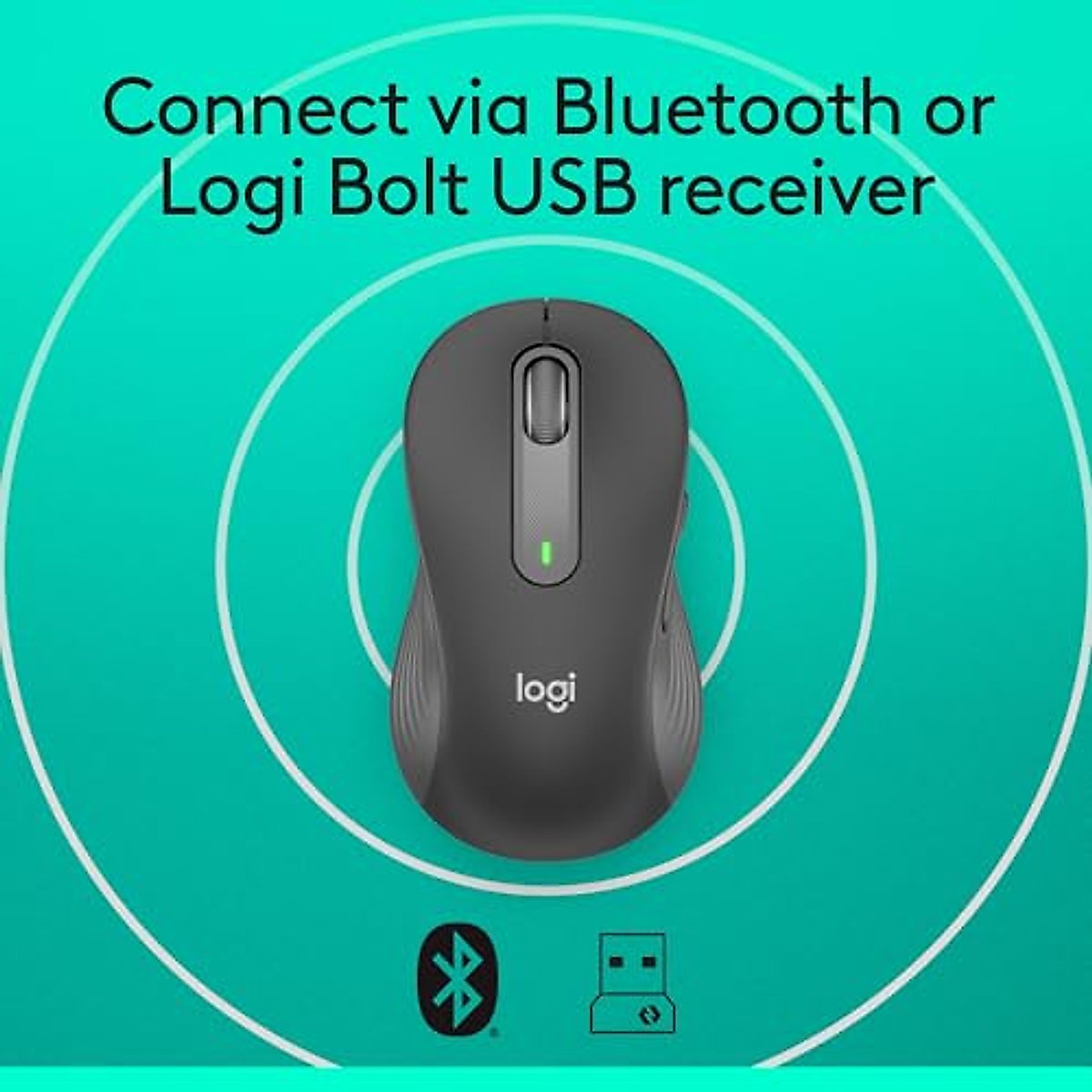 Logitech Signature M650 L Left Wireless Mouse - For Large Sized Left Hands, 2-Year Battery, Silent Clicks, Customizable Side Buttons, Bluetooth, for PC/Mac/Multi-Device/Chromebook - Graphite