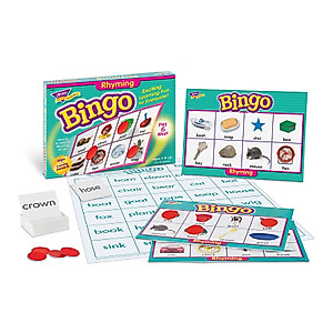 Trend Enterprises: Rhyming Bingo Game, Exciting Way for Everyone to Learn, Play 6 Different Ways, Perfect for Classrooms and at Home, 2 to 36 Players, for Ages 4 and Up
