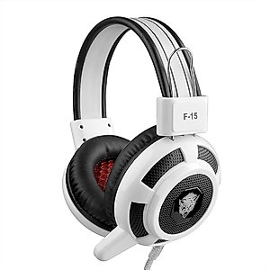 F15 LED Light Gaming Headphone HiFi Stereo Game Headset Stereo Bass Earphone with Microphone for PC Gamer