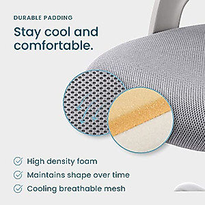 Office Chair, Desk Chairs Mesh Computer Desk Chair with Wheels Ergonomic Office Chair Height Adjustable Swivel Task Chair with Mid Back, 90° Flip-up Arms and Lumbar Support, Grey