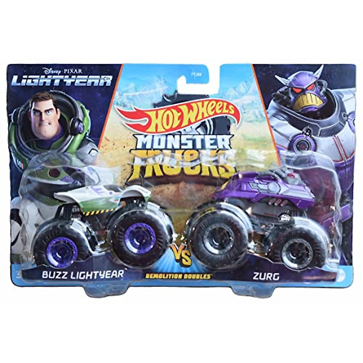 Hot Wheels Monster Trucks Buzz Lightyear Vs Zurg, Demolition Double