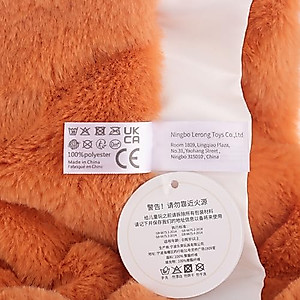 Apricot Lamb Stuffed Animals Yellow Fox Soft Security Blanket Infant Nursery Character Blanket Luxury Snuggler Plush Baby Lovey(Yellow Fox, 14 Inches)