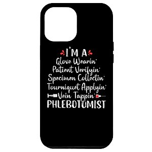 iPhone 14 Pro Max Funny Phlebotomist Phlebotomy technician Nurse Gift Women Case