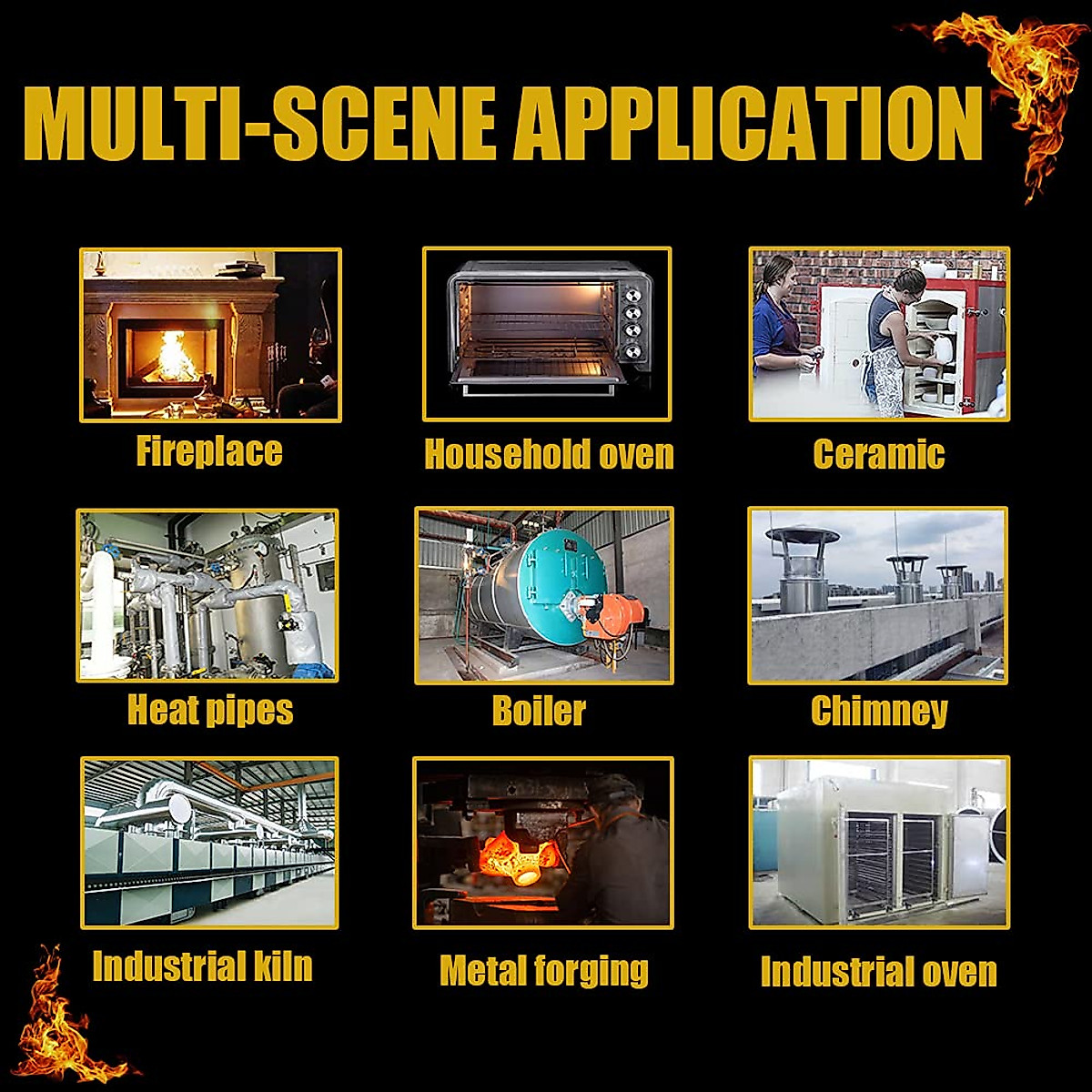 24" x12" x1" (Thick)Ceramic Fiber Blanket Fireproof Insulation Baffle Rated to 2400F, High-Temperature Resistance for Stoves, Kilns, Forges