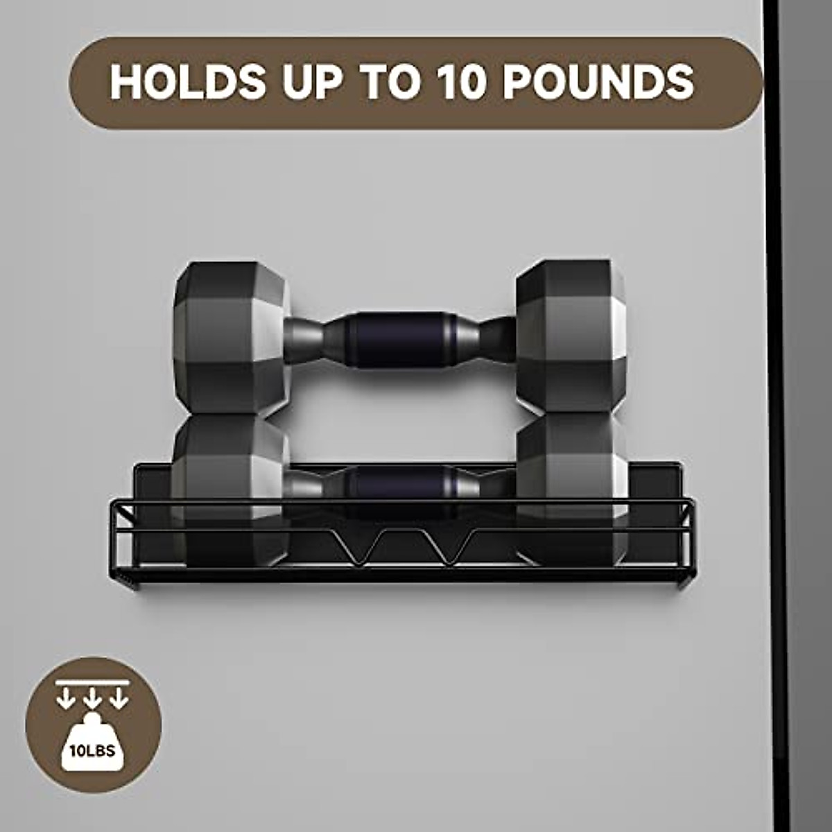 Nikolle 4 Pack Magnetic Spice Rack Organizer Spice Organizer for Refrigerator and Microwave Oven Magnetic Spice Shelf Black