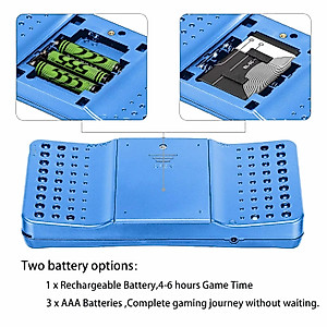 3.2" Large Screen Electronic Handheld Games for Kids Built-in 218 Classic Retro Video Games USB Rechargeable Arcade Gaming Player System Best Road Trip Partner for Boys 4-12（Blue）