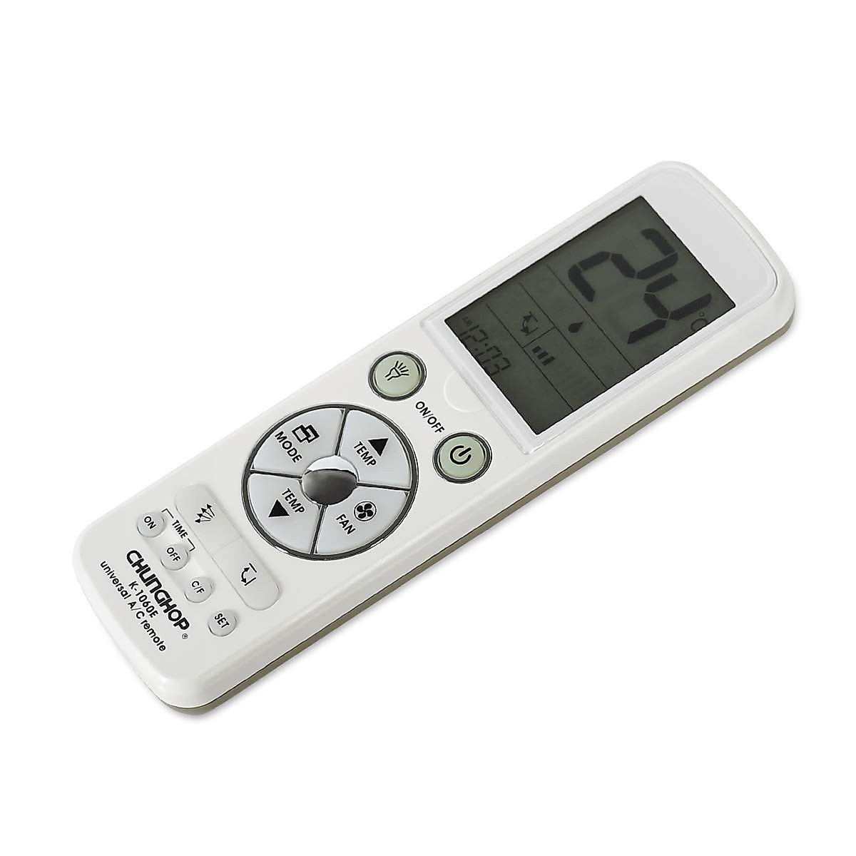 CHUNGHOP Universal Remote for Air Conditioner Control with Back Light Big Monitor Air Conditioning Controller K-1060e 5000Code in 1 for LG, Samsung, Fujitsu, Daewoo, Gree, Carrier, Panasonic AC etc.