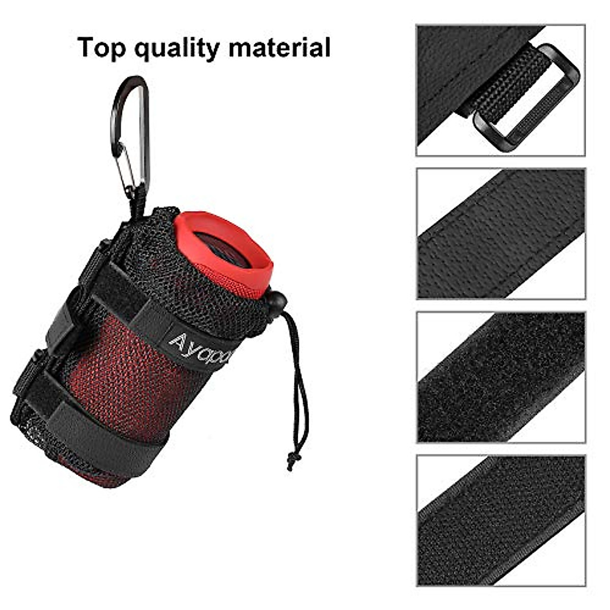 Ayaport Speaker Mount Holder Golf Cart Speaker Strap Fits Most Portable Sound Bar Round Cylindrical Speakers Radio, Golf Cart Accessories Applicable to Railing, Frame, Bike Handlebar (Large)