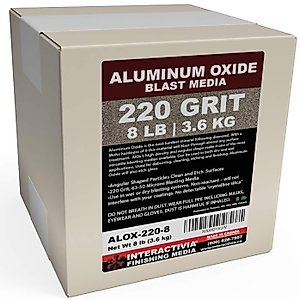 #220 Aluminum Oxide - 8 LBS - Ultra Fine Sand Blasting Abrasive Media for Blasting Cabinet and Blasting Guns.