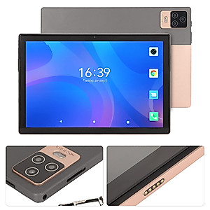 Zyyini 10.1 Inch Tablet for Android 12, 12GB RAM 256GB ROM, Dual SIM Dual Standby Calling Tablets, 7000mAh Office Tablet with Dual Camera, for Work, Study, Entertainment. (EU Plug)