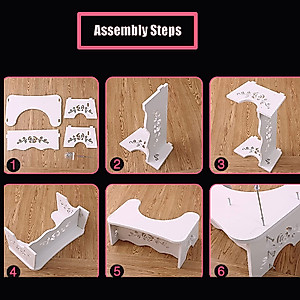 Squatting Toilet Stool for Adults, Poop Stool for Squatting Posture, Sturdy Toilet Step Stool, Steps Squat Stool Detachable Wood-Plastic Composites, Environmentally Friendly Materials, Easy to Wash