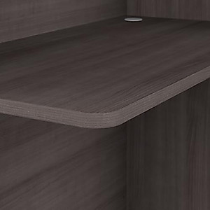 Bush Business Furniture Studio C Reception Desk with Shelves, 72W, Storm Gray