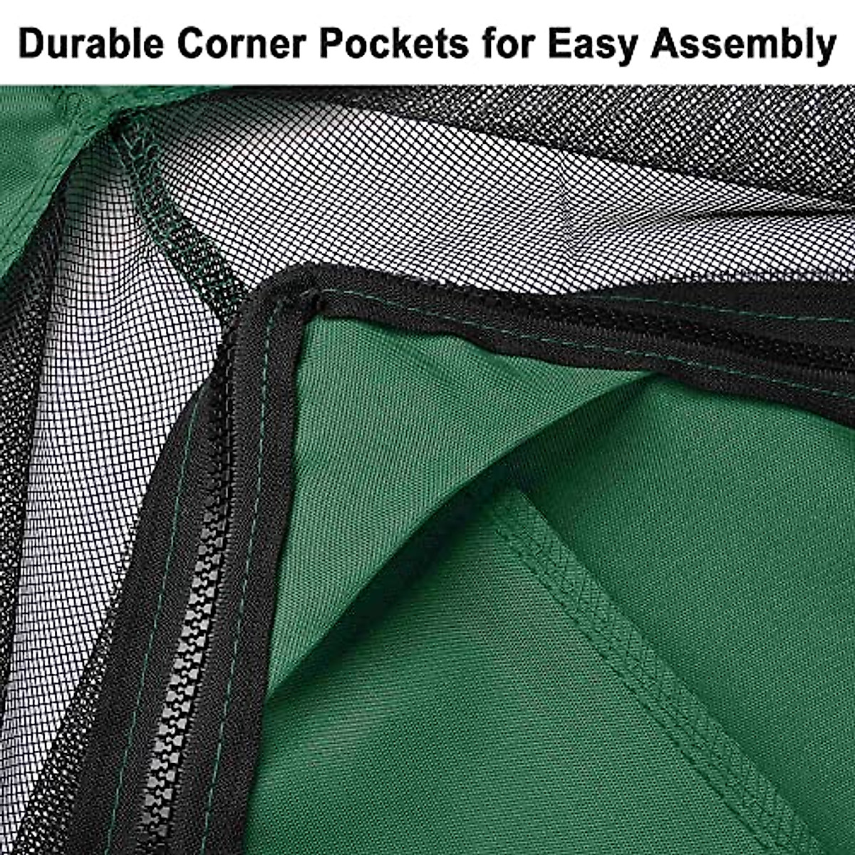 Yescom 10'x10' Gazebo Top Replacement for 2 Tier Outdoor Canopy Cover Patio Garden Yard Green Y00210T04