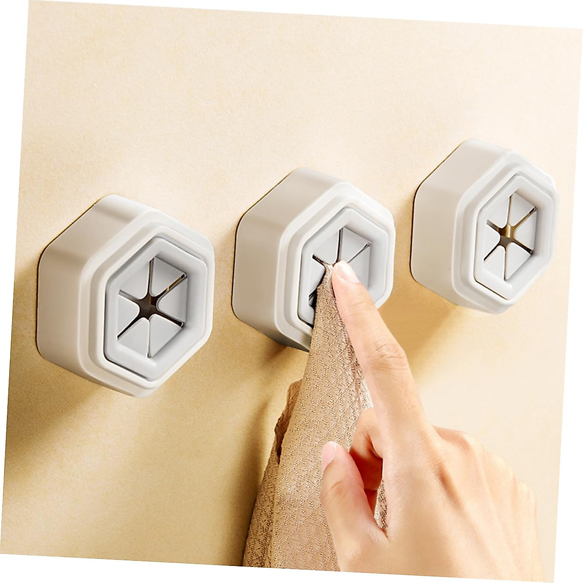 FONDOTIN 4pcs Japanese Towel Rack Adhesive Kitchen Towel Hooks Wall Mount Towel Holders for Bathroom Cabinet Garage Binder Bathroom Towel Holder Japanese-Style Abs Shelf