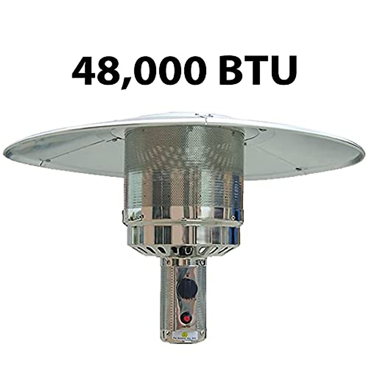 ROMONICA 48,000BTU Outdoor Patio Heater Tall Standing Hammered Finish Garden Outdoor Heater Propane Standing, with Wheels and Table, Large, Hammered Bronze/SS - 3 set