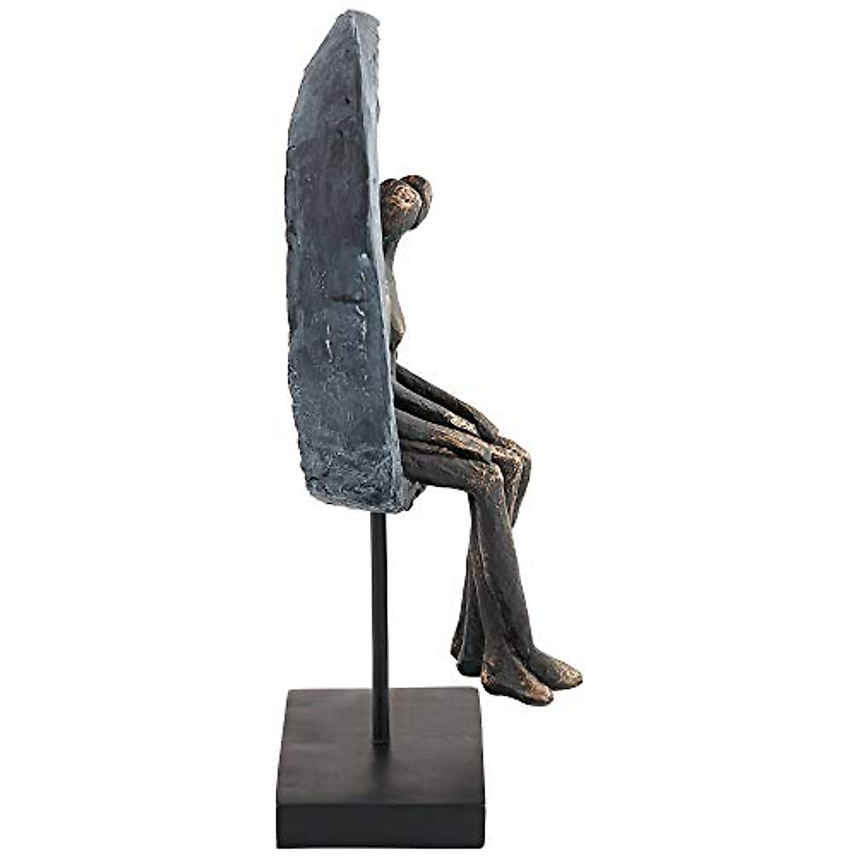 Studio 55D Abstract Couple 12" High Antique Brass Sculpture