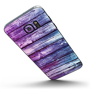 Design Skinz Design Skinz Pink & Blue Dyed Wood Full-Body Wrap Decal Skin-Kit for The Galaxy S8