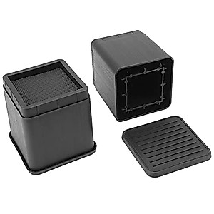 KJAOYU Bed Risers4pcs Stackable Furniture and Bed Risers Anti Slip Rubber Pad Lifts Up Riser for Sofa Bed Chair