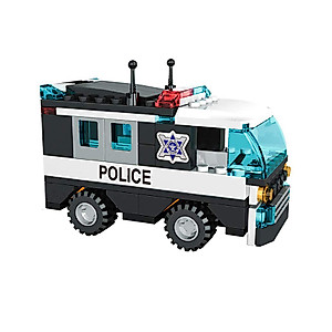 City Police Car Building Kit, City Police Sets Police Truck, Prisoner Transporter Toys Building Blocks Set for Kids Boys 6-12 Years Old, 104 Pcs