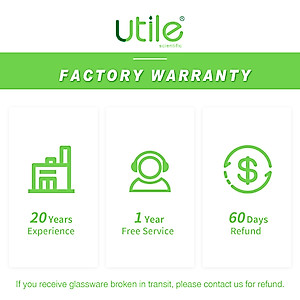 Utile 50ml Beaker Shot Glasses, 24pcs of 1.7oz Low Form Glass Beakers Set, Borosilicate 3.3 Glass Chemical Beaker with Printed Graduation, 4000.0050.24