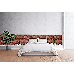 CONCORD WALLCOVERINGS ™ Sample for Display Purpose only Retro-Art 3D Wall Panels, Old Brick in Red, PVC, 7" x10, 572OR