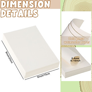 Outus 500 Sheets Bulk Watercolor Paper for Kids White Cold Press Painting Paper Cotton Paper Painting Drawing Finger Paint Sketch Art Crafts for Child Student Artist(6 x 9 Inch)