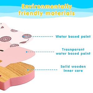 Ejonir injonir Wooden Stacking Toys Montessori Learning Education Toys Preschool Toys Children's Intelligence Games Christmas and Birthday Gifts 2-3-4-5-year-old Boys and Girls Toys