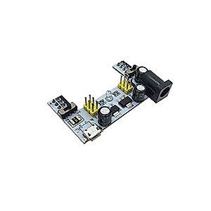 MB102 Mini Micro USB Interface Breadboard Power Supply Module MB-102 Module for DIY Kit White DC 7-12V 2 Channel Board,Micro USB