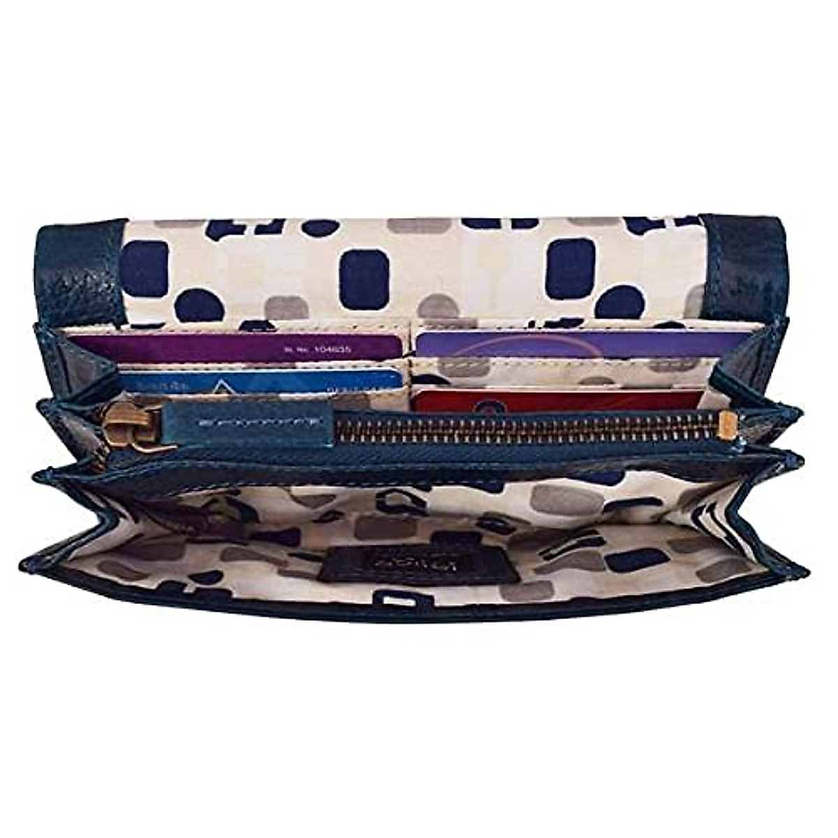 Latico Leathers Eloise Wallet Clutch, Full-Grain Leather, Black