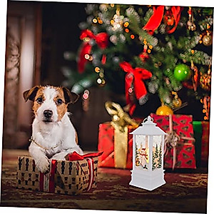 IMIKEYA 1PC Portable Lantern Christmas Decor Music Decor Christmas Snow Globe Glitter Lanterns Nativity Snow Globe Christmas Music Snow Globe Portable Christmas Lights Desk lamp LED
