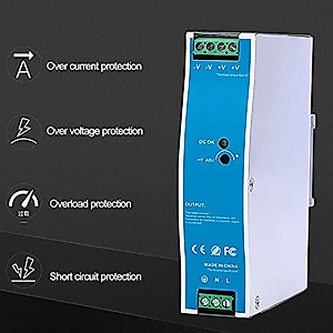 NDR‑75‑24 Rail Power Supply 3.2A 76.8W Electrical Power Accessories Rail Power Supply Switch AC100‑240V Industrial Power Supply