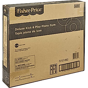 Fisher-Price Baby Gym & Activity Mat, Deluxe Kick & Play Piano Gym with Musical Toys, Lights & Smart Stages Learning