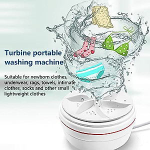 Mini Washing Machine, Portable Washing Machine With USB, Turbo Washing Machine, 3.82×3.82×2.24in, for Home, Business, Travel, College Room, Apartment